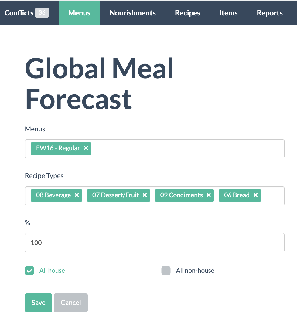 Global Options for RDS Menus