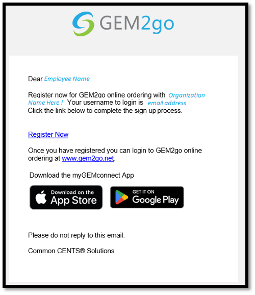 myGEMconnect Self Sign Up Process