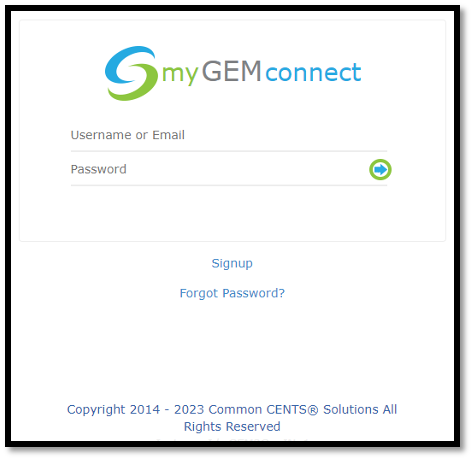 myGEMconnect Self Sign Up Process
