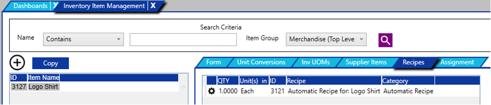 Adding/Editing Inventory Items for Retail
