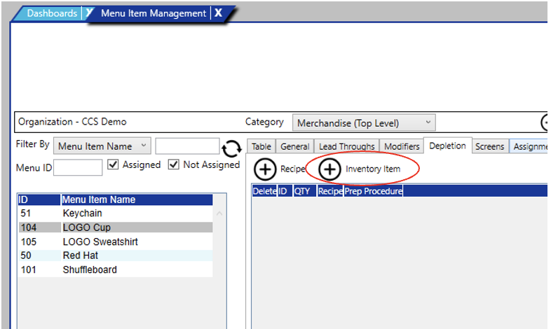 Adding/Editing Inventory Items for Retail