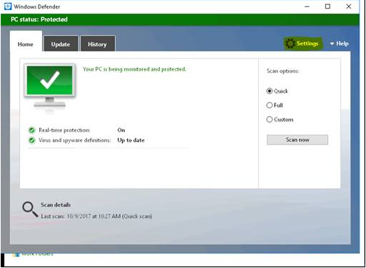Windows Defender Exceptions