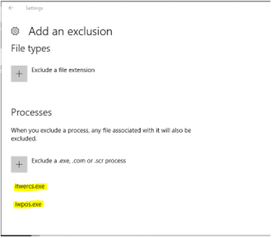 Windows Defender Exceptions