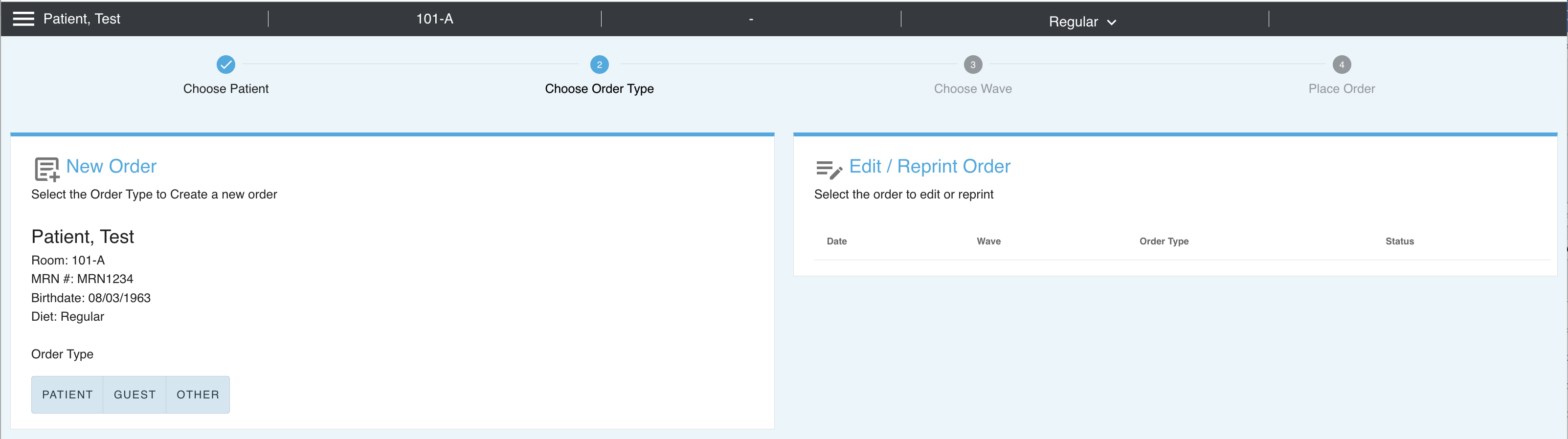 Entering Patient Orders