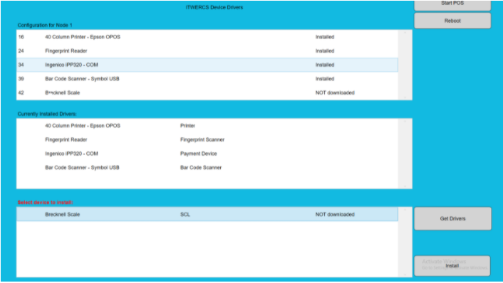 GEMpos POS Brecknell Scale setup