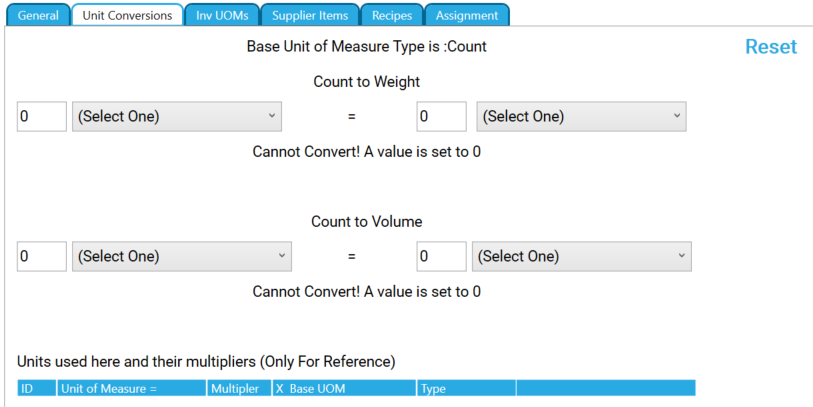 Adding Editing Inventory Items